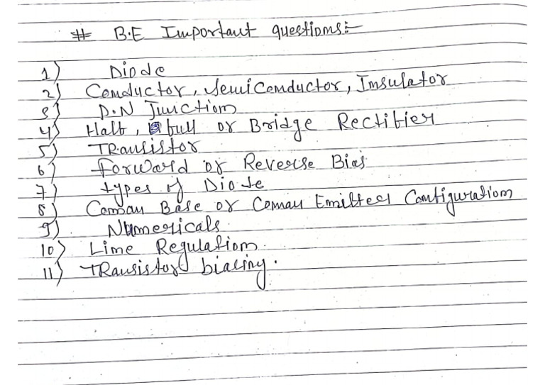 BE_Important_1 | PDF