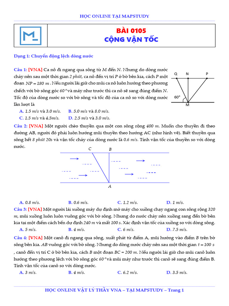 Tai Lieu - Test 0105 Cong Van Toc 1721914455654 | PDF