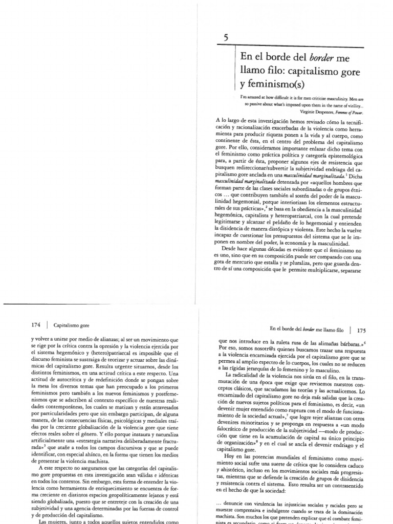 Valencia Sayak Capitalismo Gore Cap 5-1 | PDF