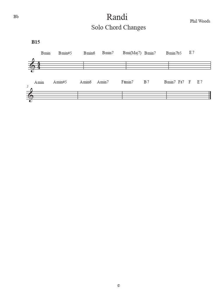 Randi Chord Changes BB - Score | PDF