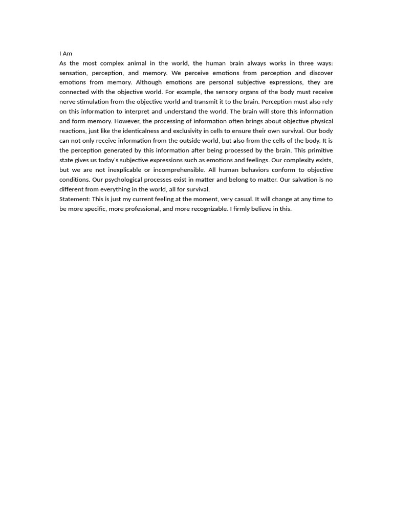 I Am | PDF