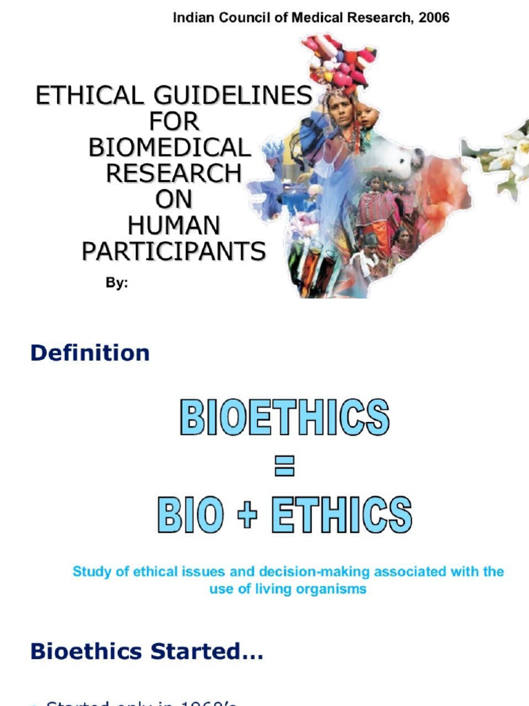 Ethical Guidelines For Biomedical Research On Human Participants | PDF