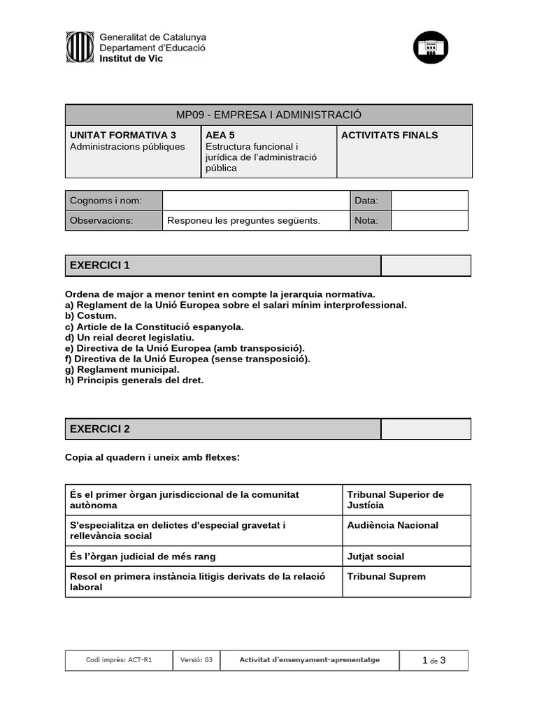 Activitat Final - AEA5 | PDF