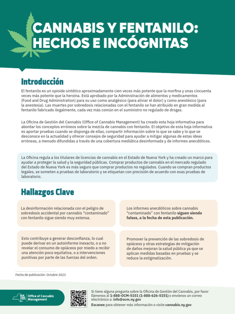 ocm_cannabisandfentanyl_spanish | PDF | Fentanilo | Cannabis (Droga)