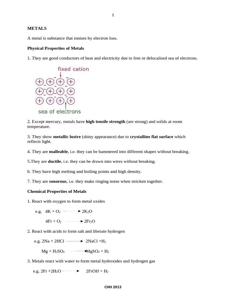 Essential Properties and Uses of Metals | PDF | Corrosion | Rust