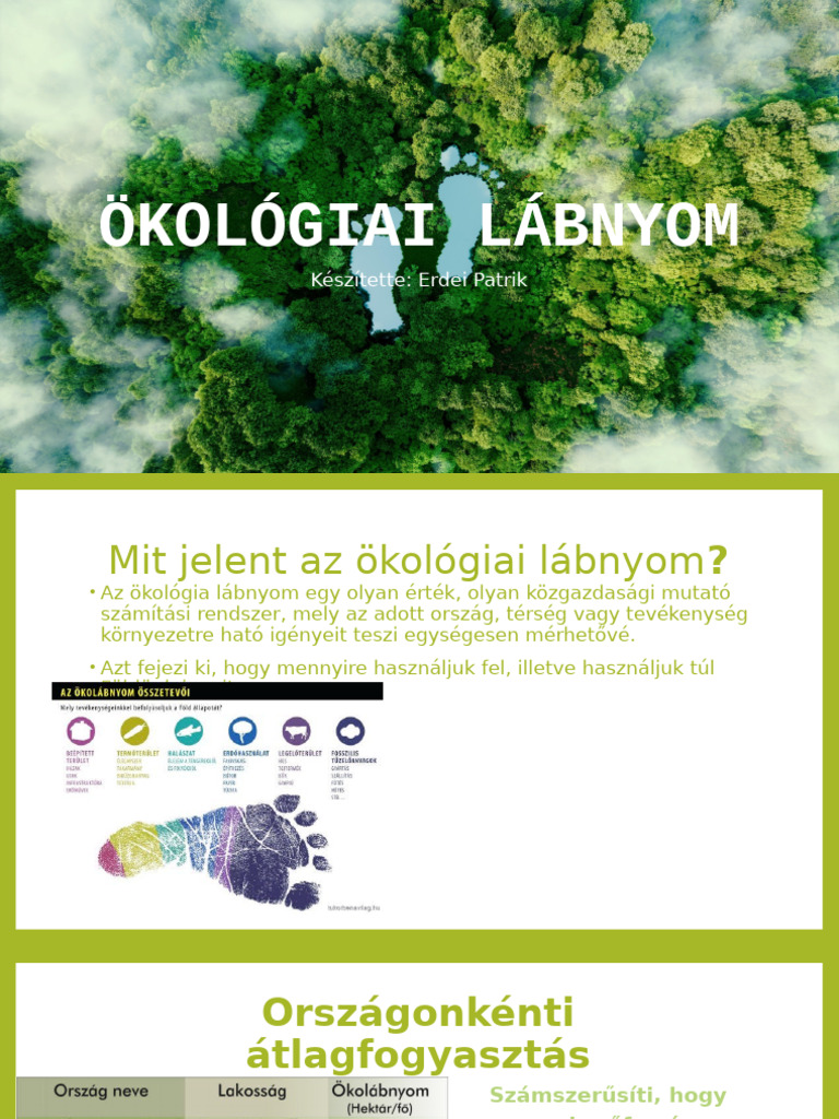 Ökológiai Lábnyom | PDF
