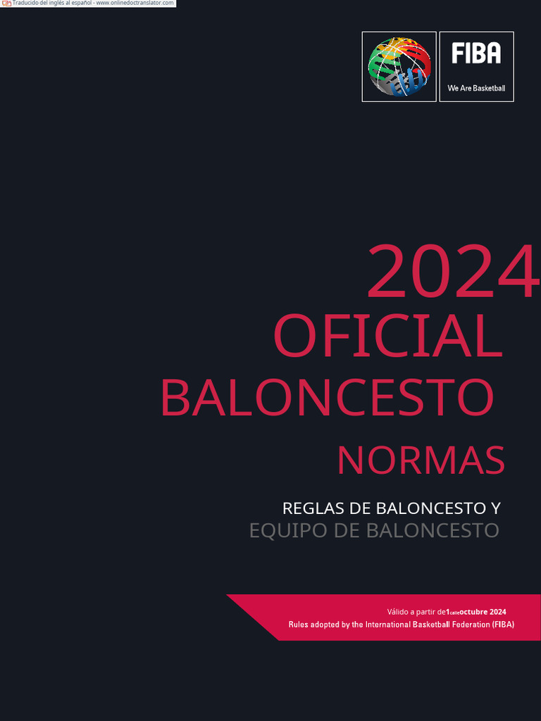 FIBA Official Basketball Rules 2024 | PDF | Deportes | Reglas y ...