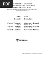 Pascal Contest 2025 Guidelines | PDF | Area | Mathematics