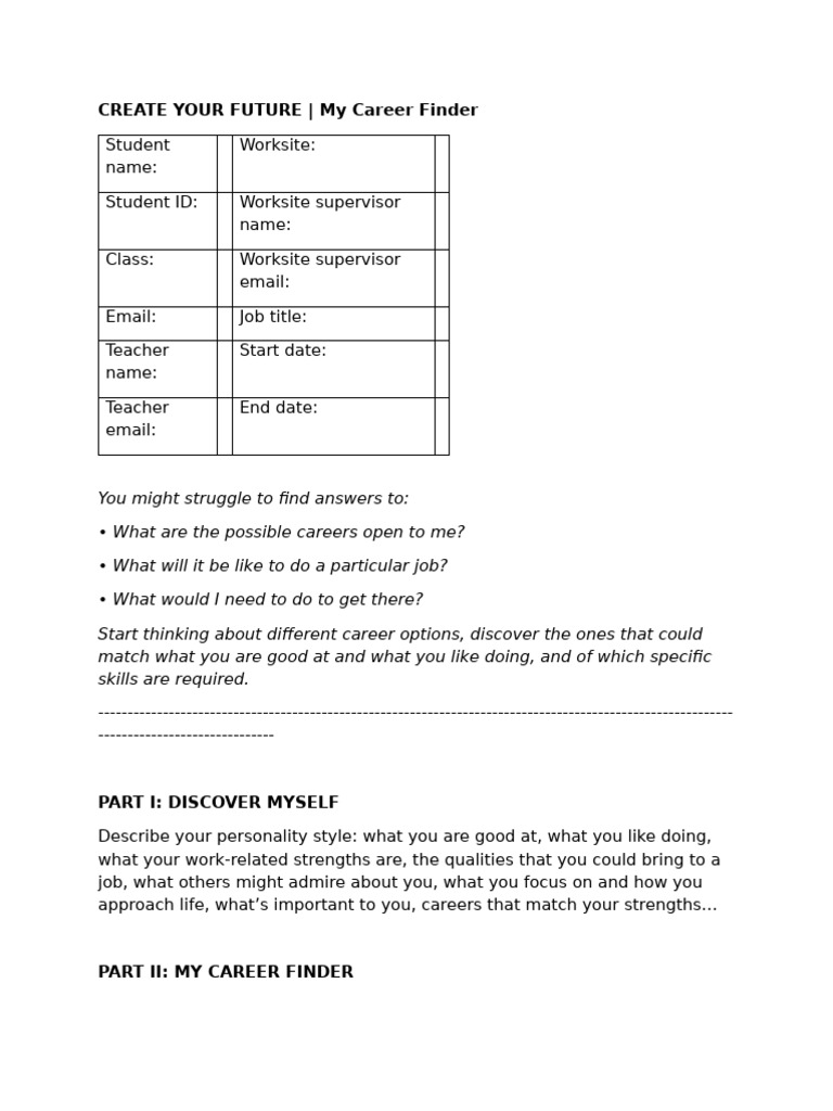 Create Your Future | PDF