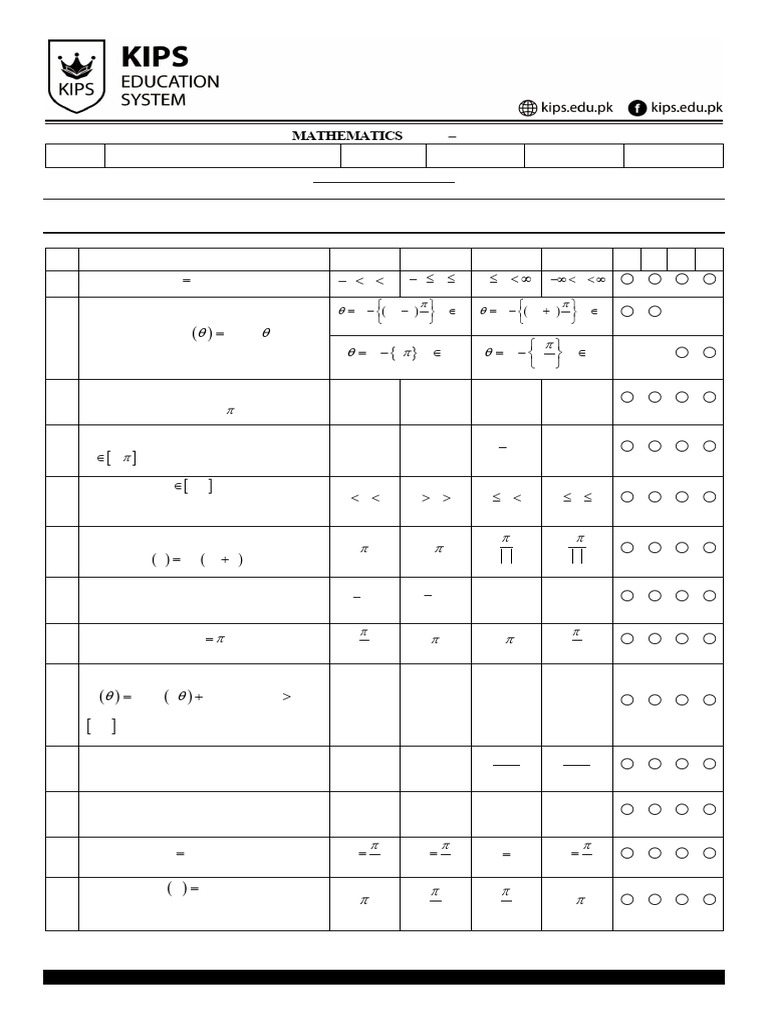 241 11th FB Math CT 12 - 24-March | PDF | Trigonometric Functions | Function (Mathematics)