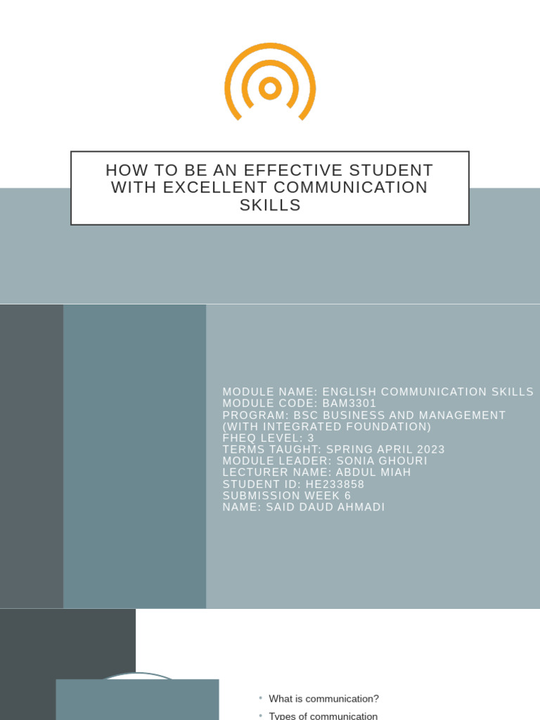 How To Be An Effective Student With Excellent Communication Skills ...