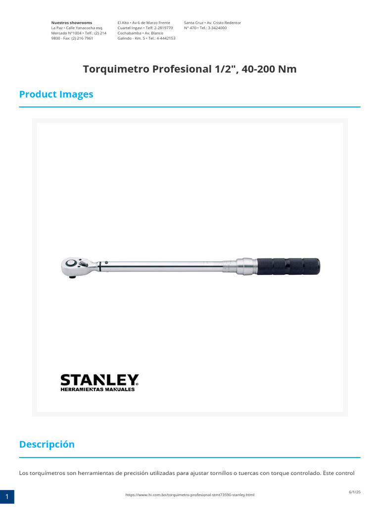 Torquimetro Profesional 1 2 40 200 NM | PDF | Ingeniería mecánica