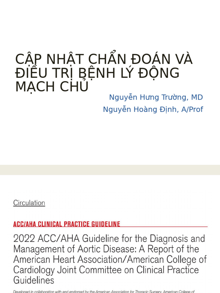 Slide Trình Đ NG M CH CH | PDF | Aorta | Diseases And Disorders