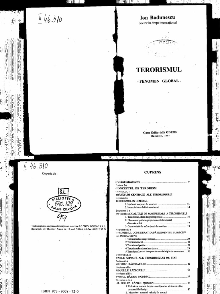 TERORISMUL-Fenomen Global | PDF