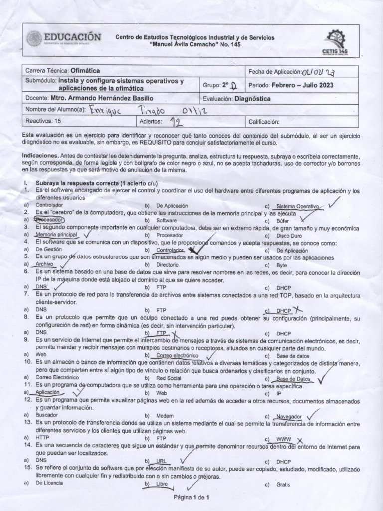 Examen Ofimática | PDF