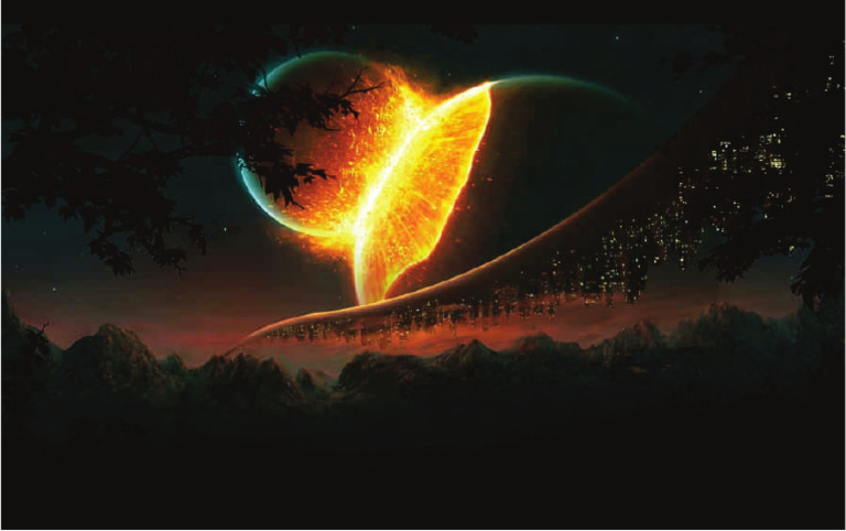 Fundo Colorido Futurista Lua e Planeta | PDF