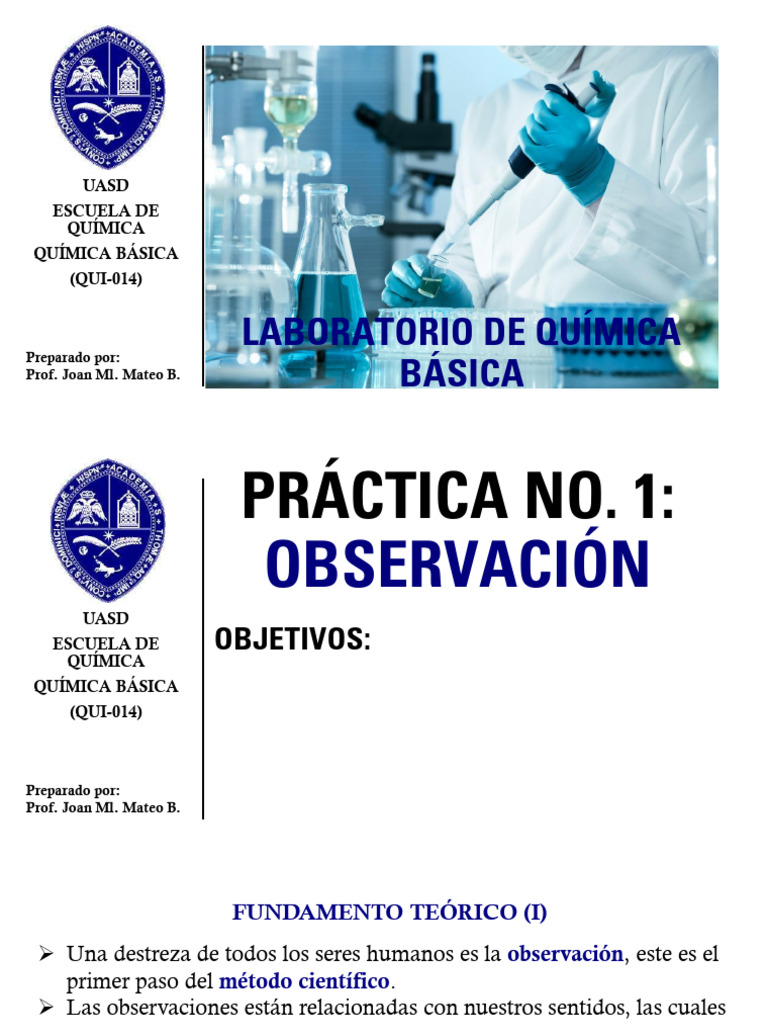 Práctica No. 1 - Observación | PDF | Combustión | Química