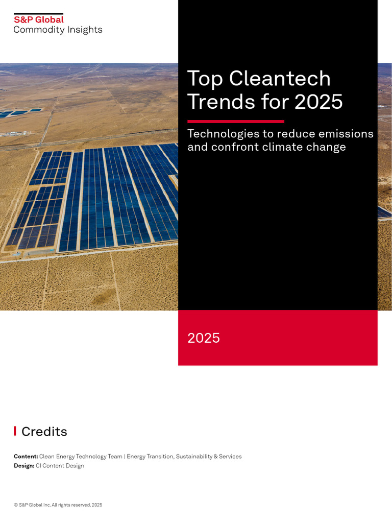 Top Cleantech Trends For 2025 | PDF | Clean Technology | Carbon Capture And Storage