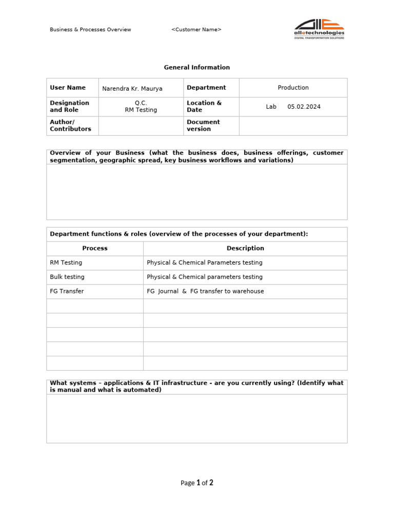 Business & Process Overview.docx Noida (1) | PDF