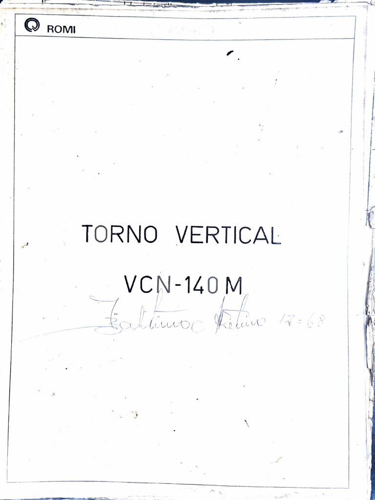 Manual Torno VCN 140-M ROMI | PDF | Engenharia Mecânica