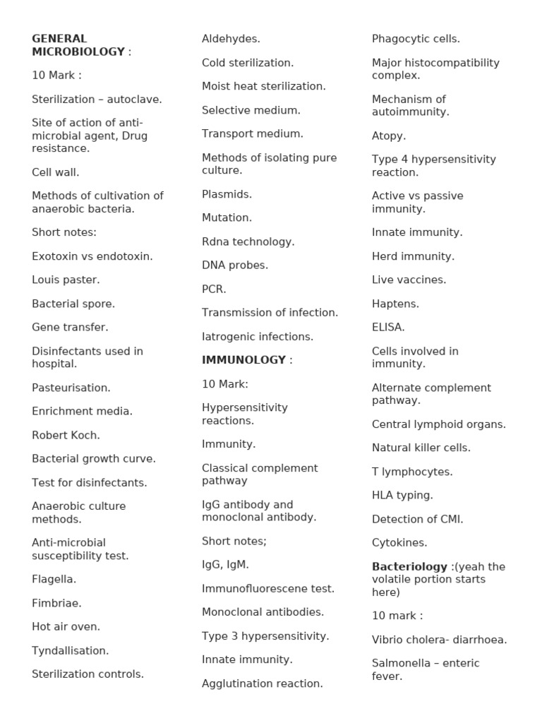 MICROBIOLOGY | PDF | Immune System | Bacteria
