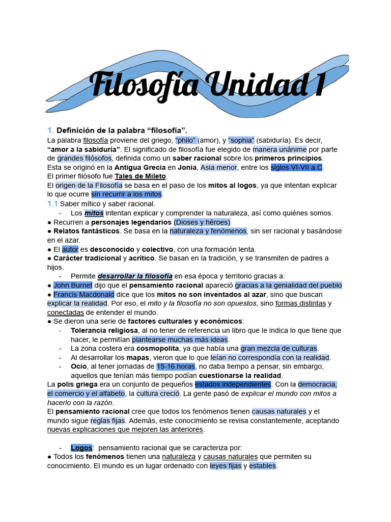 Filosofía T1 - Daniela 1º CTF | PDF | Sócrates | Platón