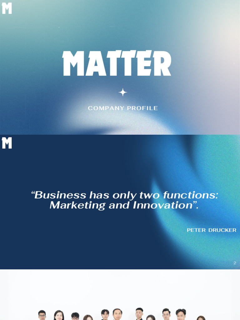 (MATTER) Company Profile - Official | PDF