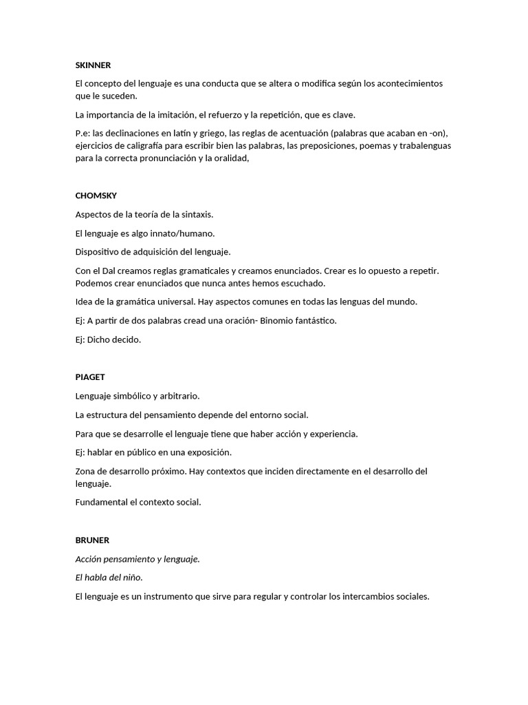 Lengua Esquema | PDF