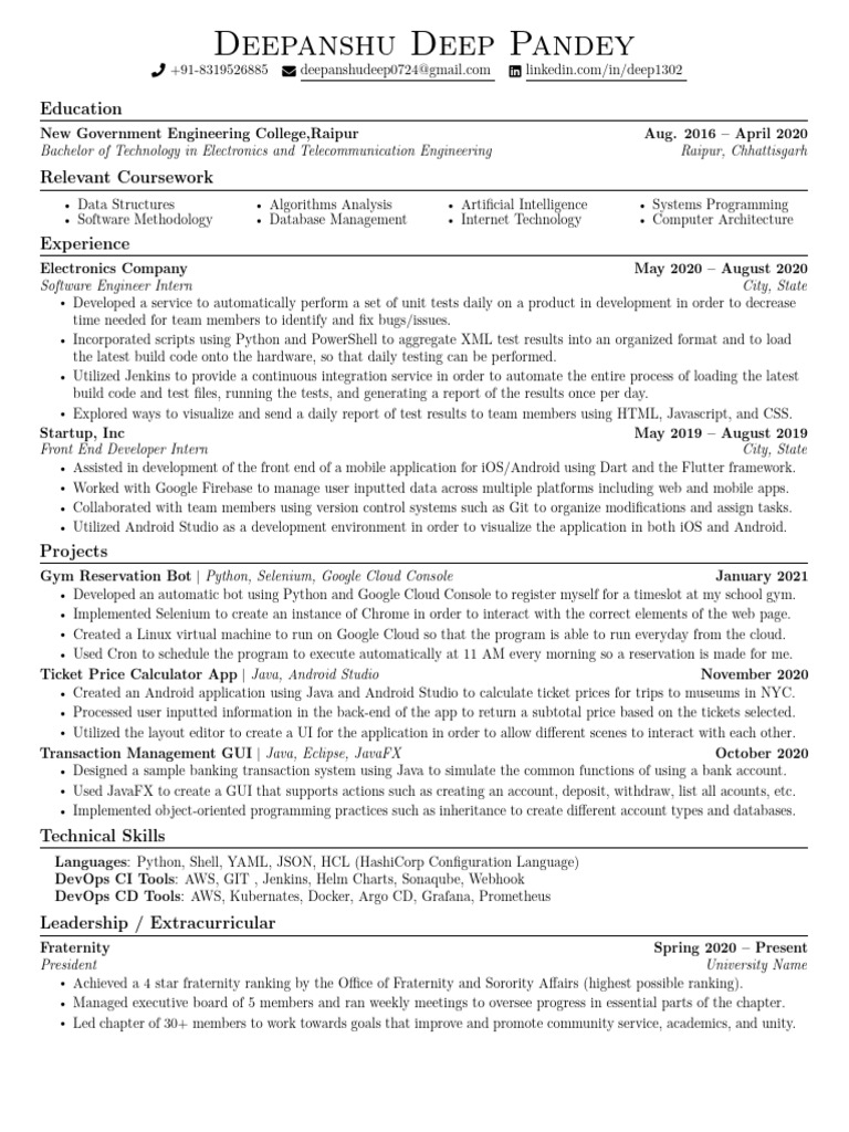 Jake S Resume Anonymous | PDF | Java (Programming Language) | Mobile App