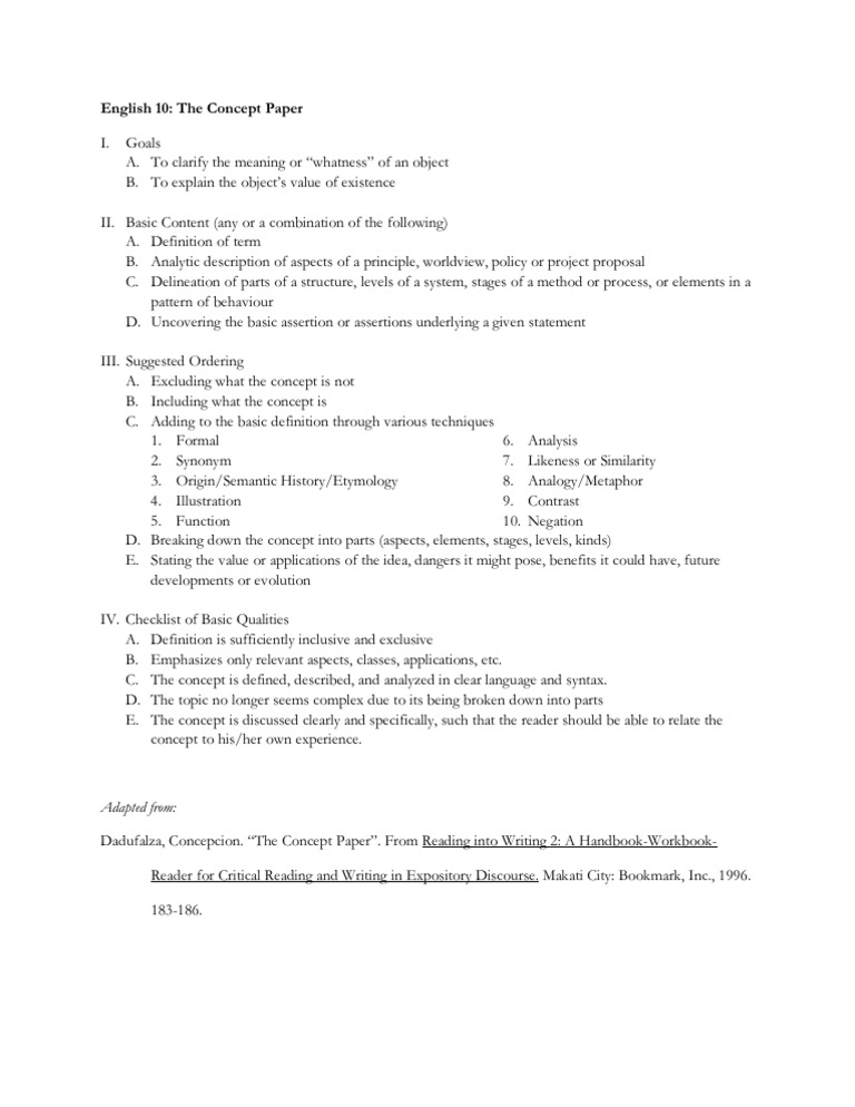 Elements of a Concept Paper in Arts | PDF | Art