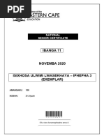 Xhosa HL P1 Memo Sept2024 | PDF | South Africa | Bantu
