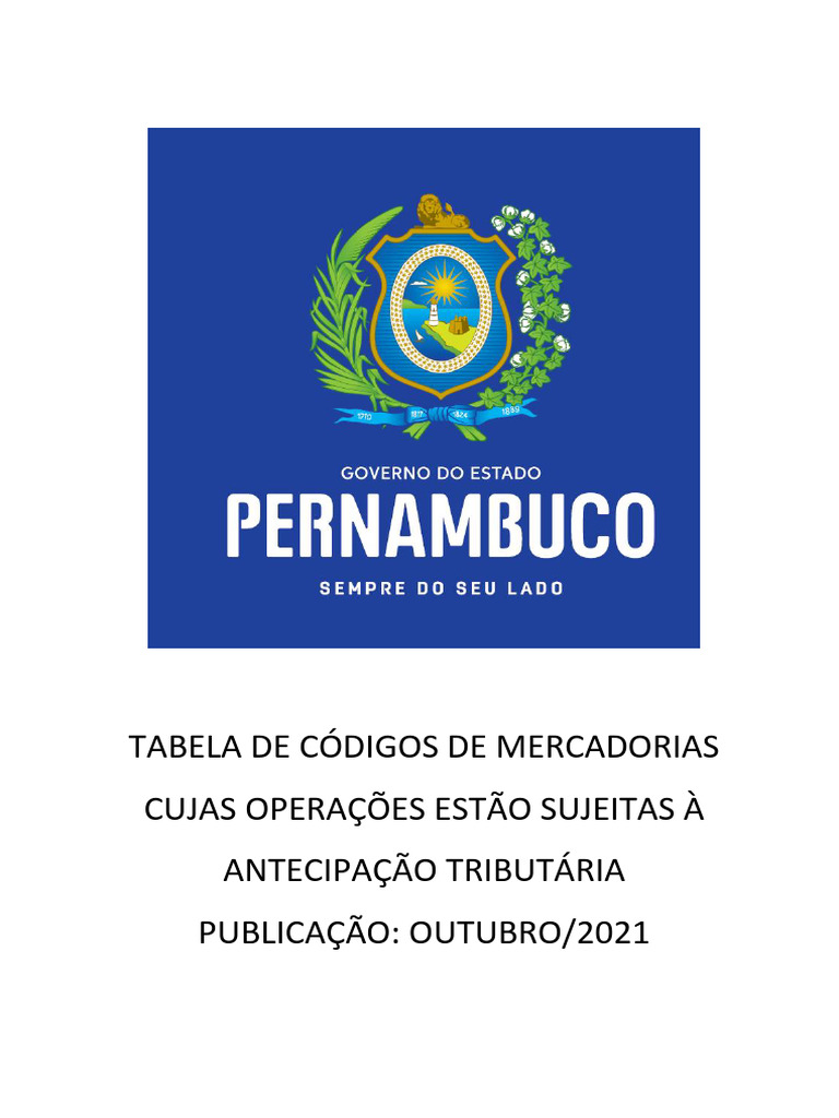 Tabela de Códigos 10-2021 | PDF