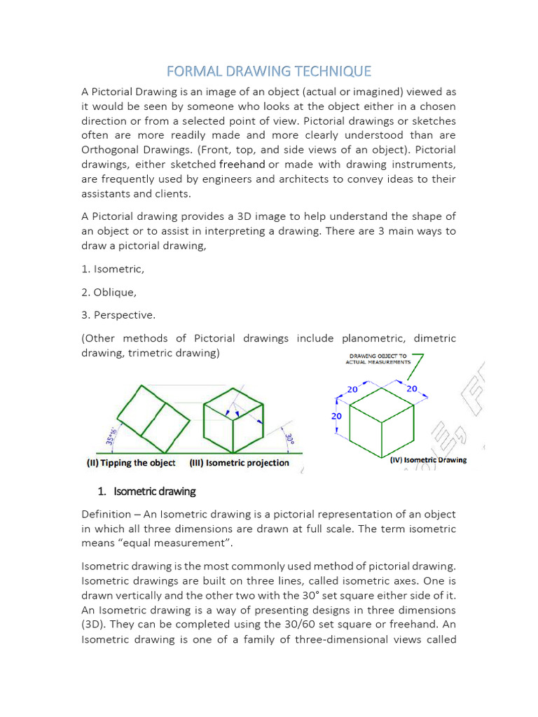 A Pictorial Drawing Yr 9 | PDF | Infographics | Computer Graphics