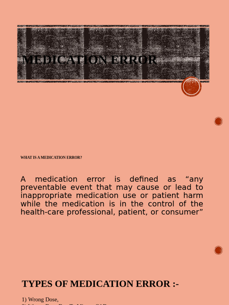 Medication Error | PDF