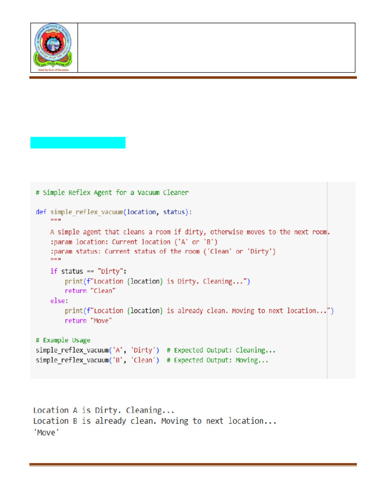 Aiml-Lab Manual 2025 - Lab 2 - Ai Problem Solving Agents | PDF | Artificial Intelligence ...
