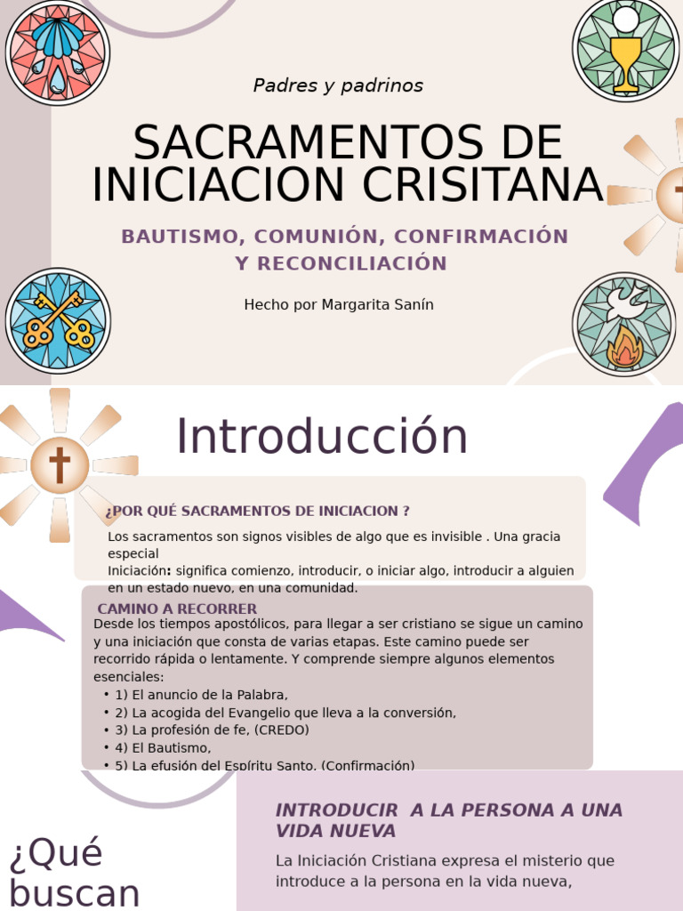 Sacramentos de Iniciacion | PDF | eucaristía | Confirmación