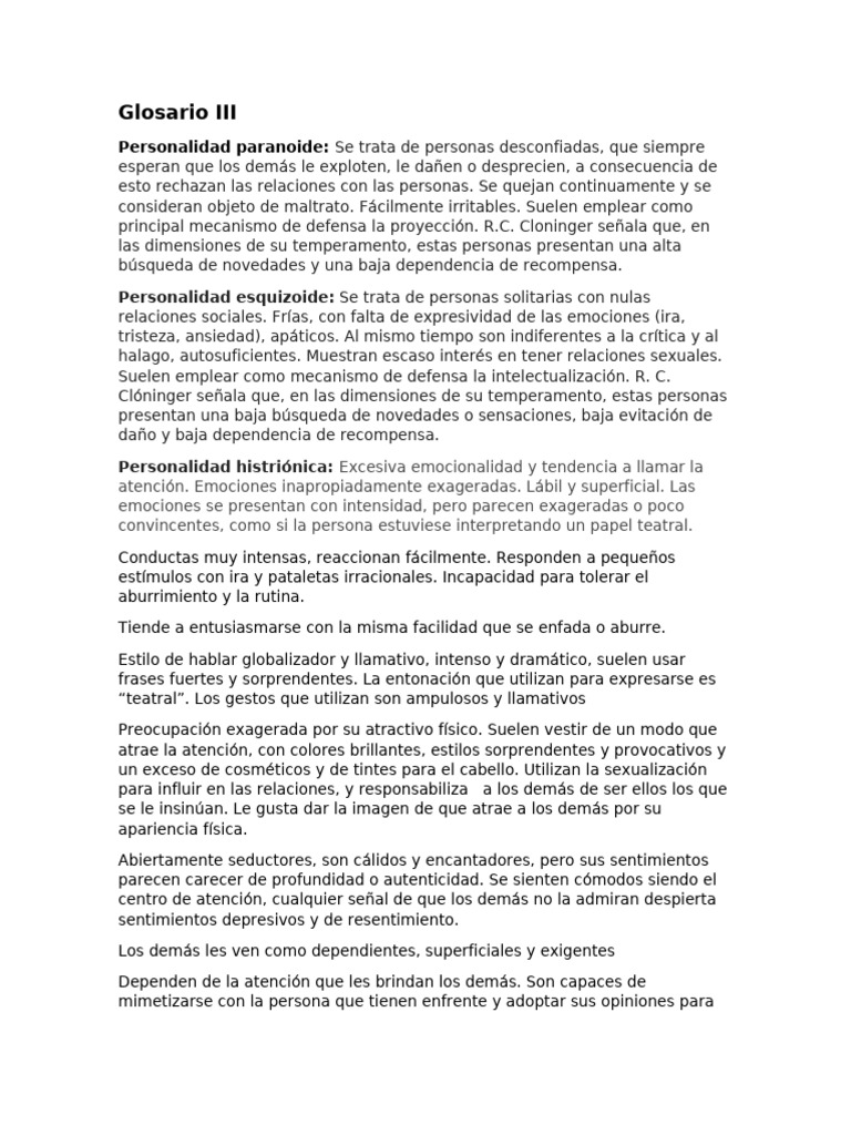 Glosario III | PDF | Las emociones | Ira