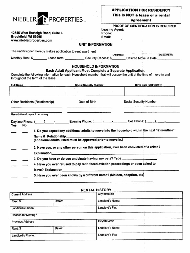 Application For Residency | PDF
