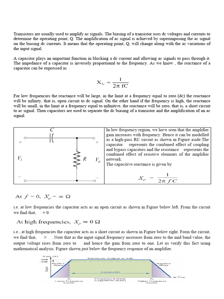 Module 1 Low Frequency Analysis | PDF | Bipolar Junction Transistor | Amplifier