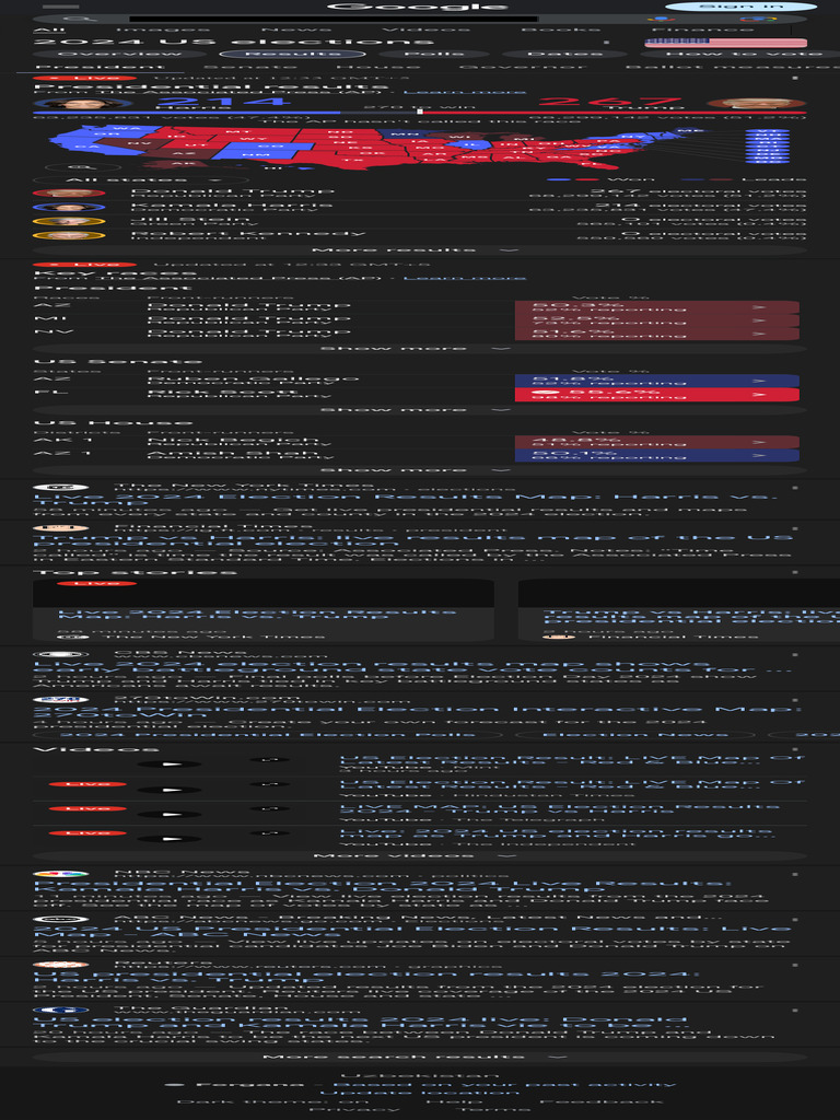 Usa Live Election Map - Google Search | PDF | Kamala Harris | Swing State