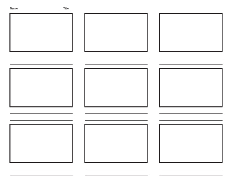 Storyboard Template Worksheet | PDF
