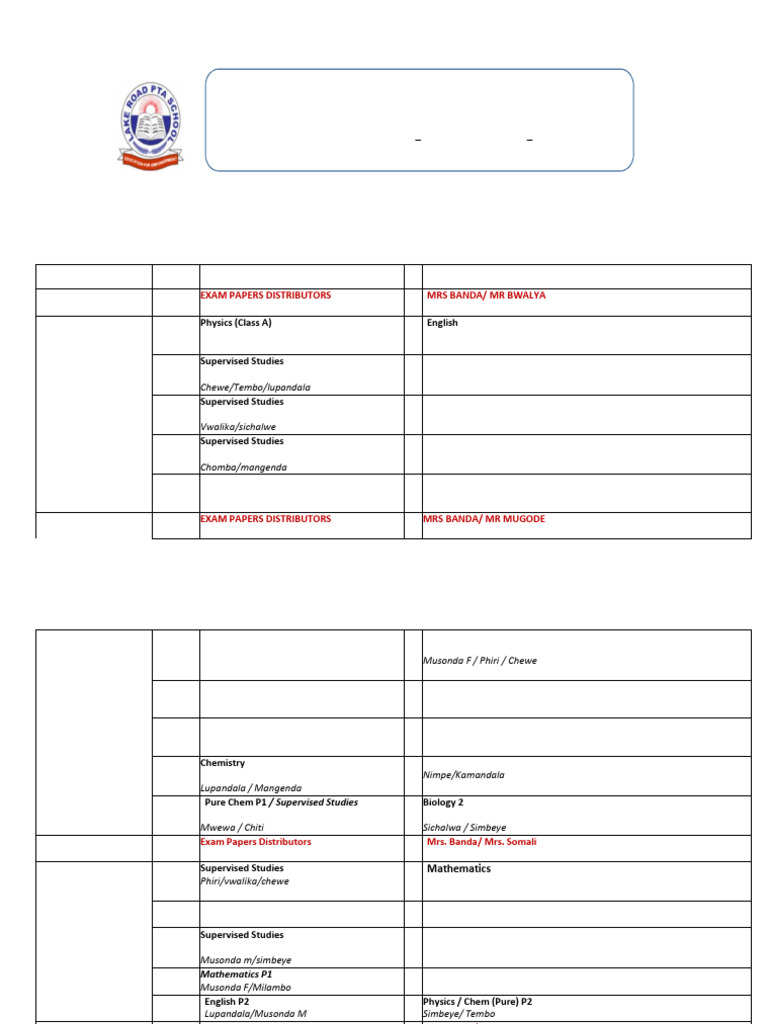 EXAMS 2025 TIME TABLE Final | PDF | Science