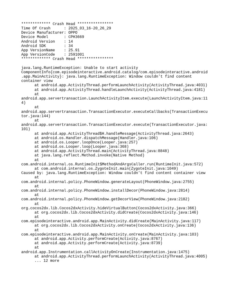 Mod Menu Crash 2025 03 16 20 26 29 Pdf Java Programming Language Android Operating System