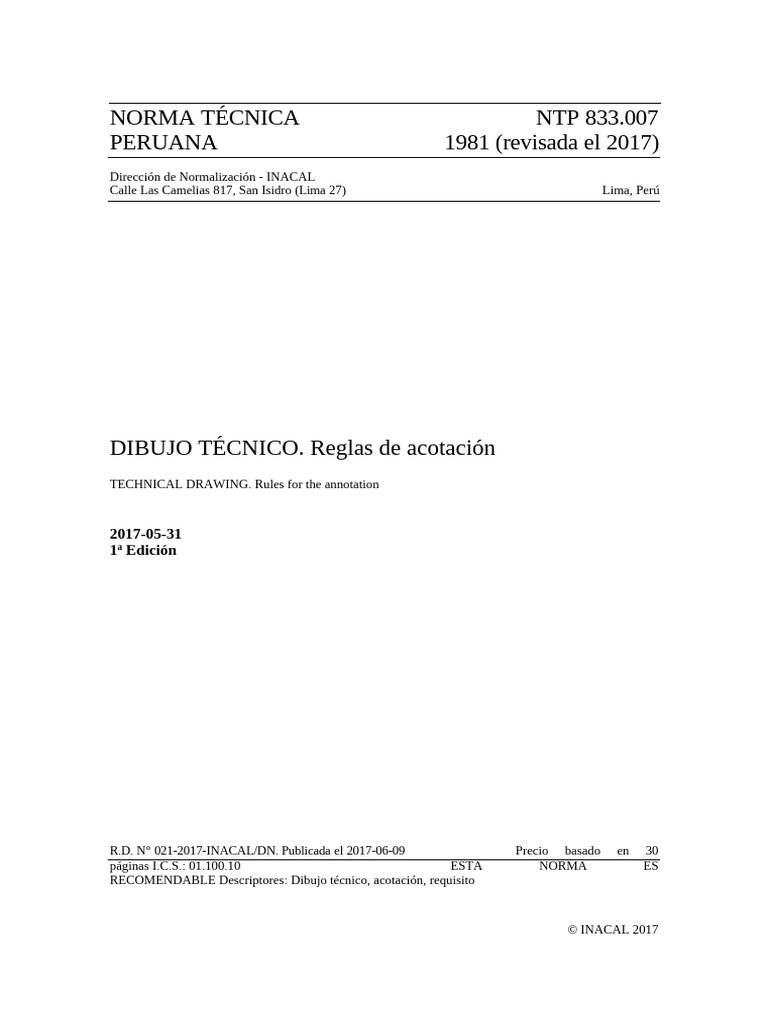 NTP 833.007 Resumen 1 | PDF | Formas geométricas | Geometría