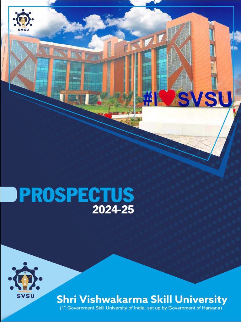 SVSU Prospectus 2024-25 Overview | PDF | Academic Administration | Academia