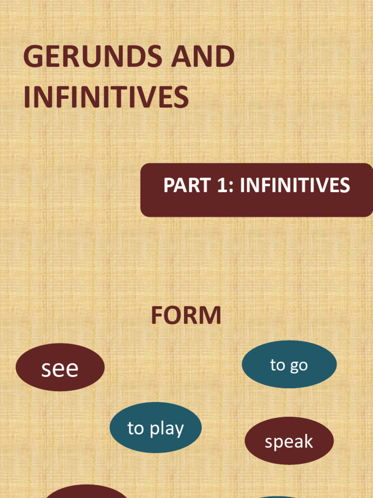 Infinitives | PDF