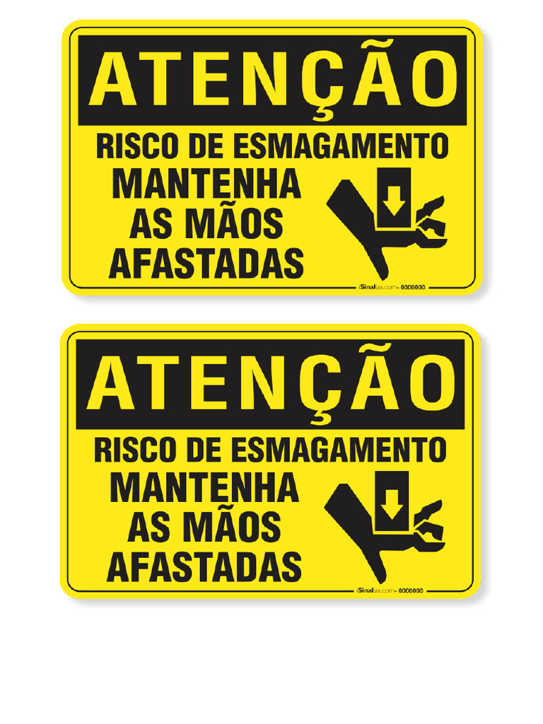 Adesivo - Risco de Esmagamento | PDF