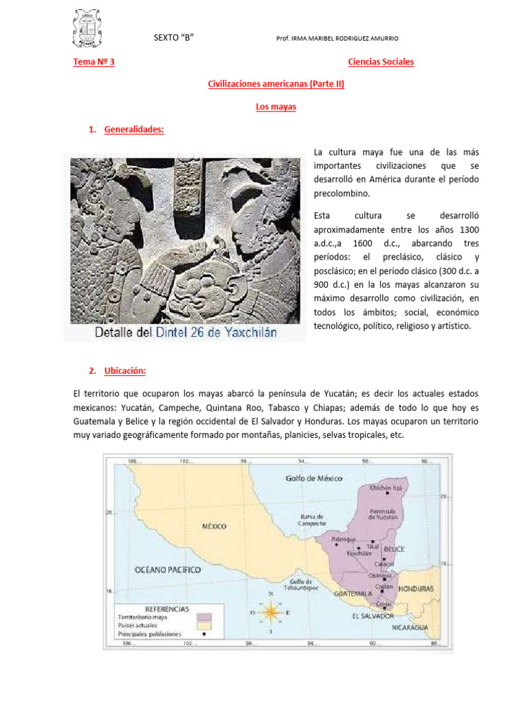 Tema 3 CS | PDF | Civilización maya | Deidades