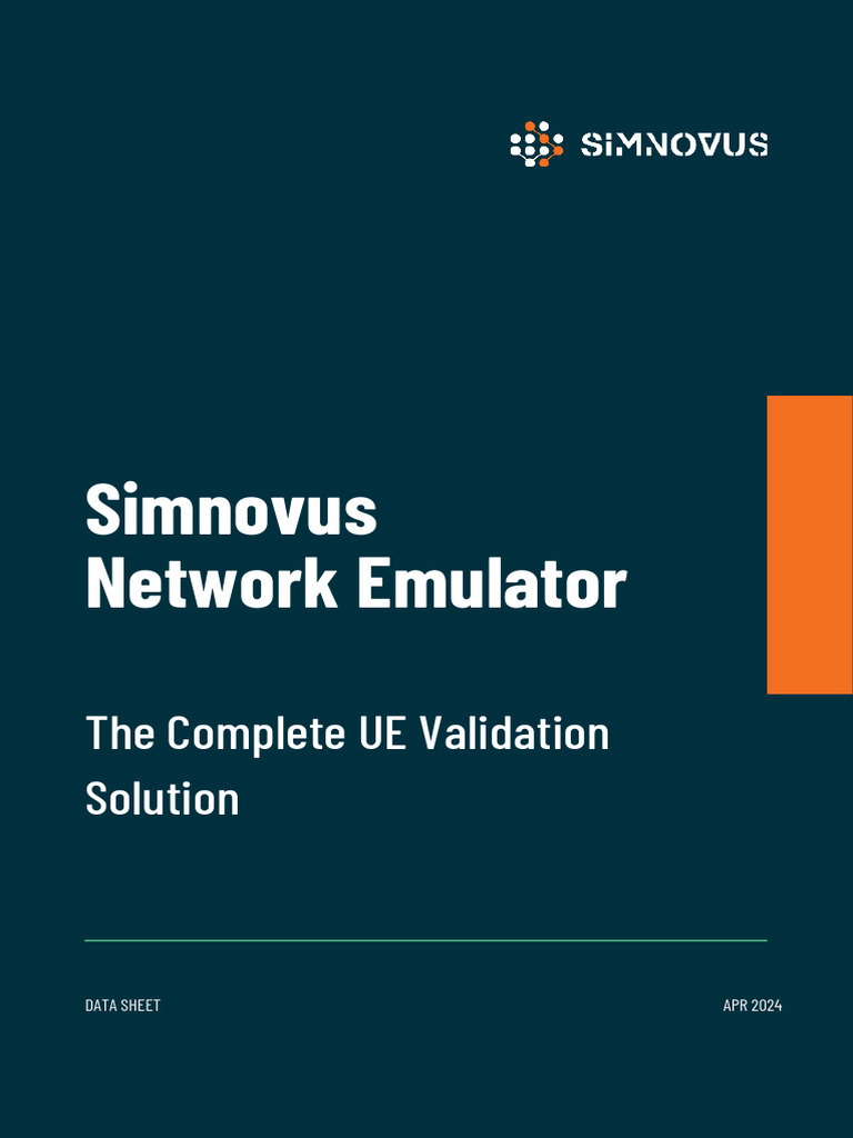 Simnovus Network Emulator Data Sheet Apr24 | PDF | Analog To Digital ...