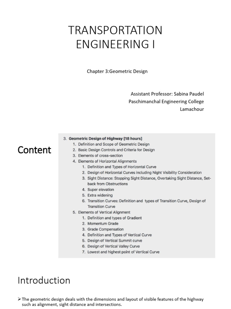 Geometric Design in Highway Engineering | PDF | Road | Traffic
